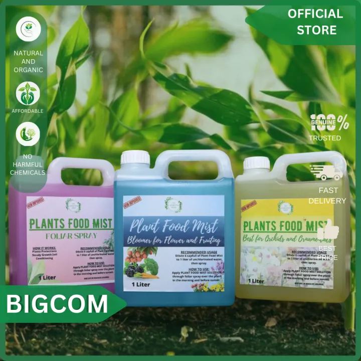 BIGCOM PLANT FOOD MIST 1LITERS (1000ML) ORCHIDS & ORNAMENTALS, FOLIAR ...