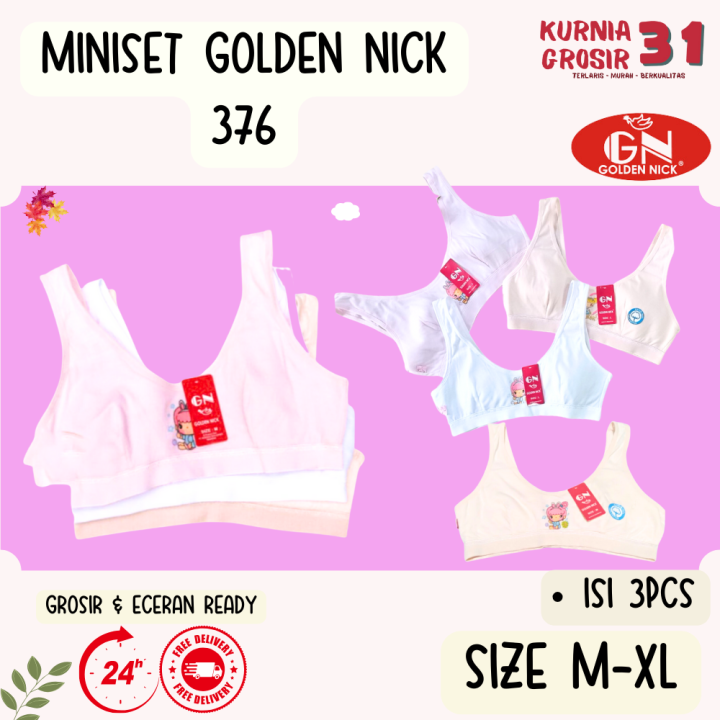 [ISI 3] Miniset ANAK GOLDEN NICK 376 Model Pengait / PAKAIAN DALAM ANAK MINISET KAIT | Lazada ...