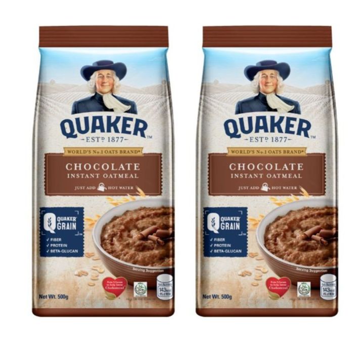 QUAKER Oat Chocolate Instant Oatmeal เควกเกอร์ ข้าวโอ๊ต ปรุงสำเร็จ รส ...