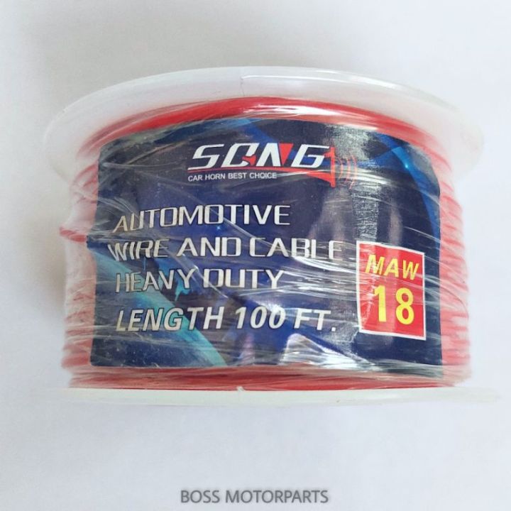 HEAVY DUTY 100M AUTOMOTIVE ELECTRICAL WIRE RED #18 | Lazada PH