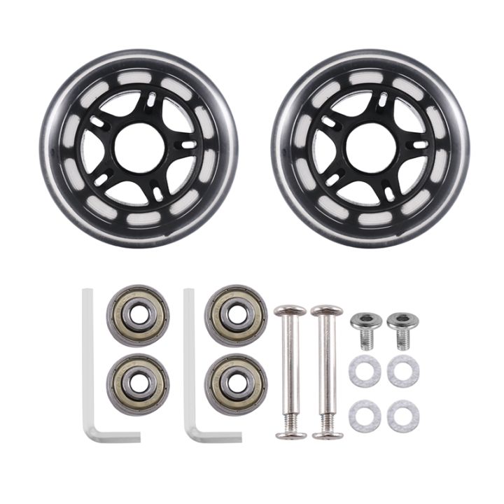 (EQPG) 80mm X 24mm Replacement Case Wheels Carbon Steel Bearings Wheels ...