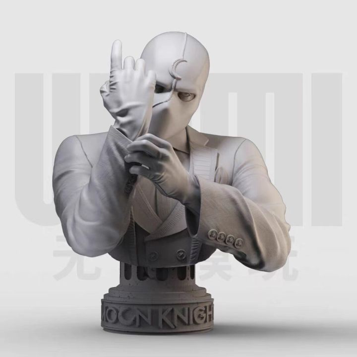 1/10 Moon Knight Bust Hero Resin White Model GK Figure Model | Lazada PH