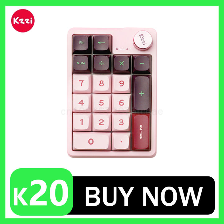 Kzzi K20 Mini Keyboard Tri Mode Keypad Bluetooth Wireless Numpad Mechanical Keyboard Gasket ...