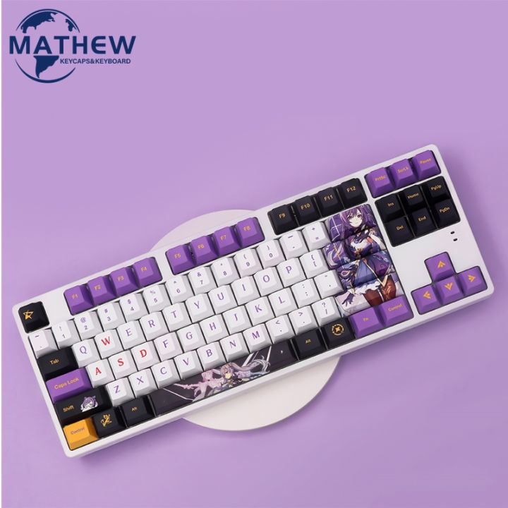 # Genshin Impact Theme Keqing Keycaps PBT Personality Cherry Profile ...