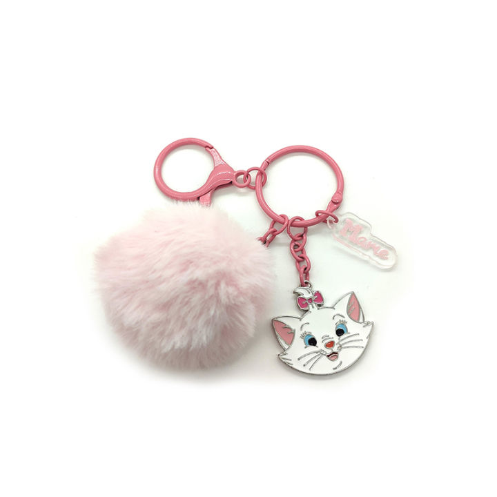 MINISO Disney Cat Collection Metal Fluffy Ball Keychain M | Lazada PH