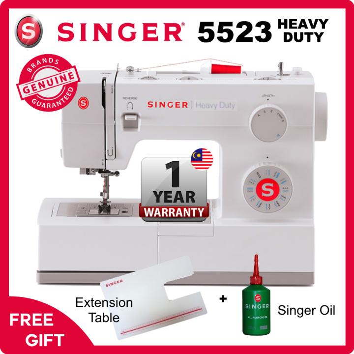 Singer 5523 Heavy Duty Sewing Machine 4423 new series + Extension Table ...