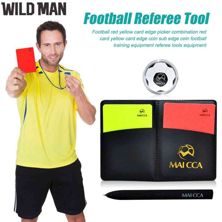 1 Set Sport Football Soccer Referee Tool with Red Yellow Card Coin ...