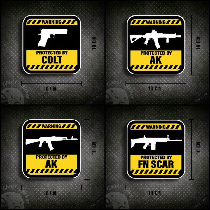 03 สติกเกอร์รูปปืน Colt/Alpha AK/AK/SCAR-H MK17 สติกเกอร์ติดรถยนต์ สติก ...