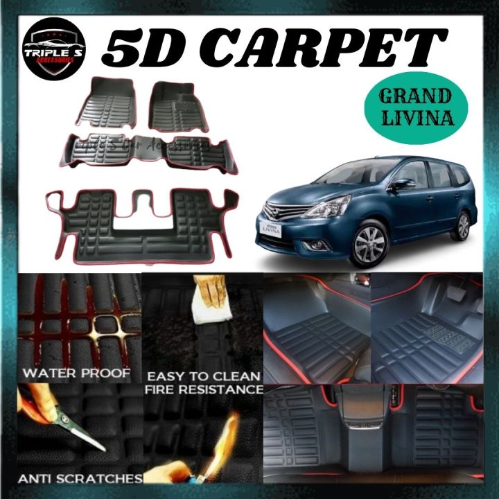 Nissan Grand Livina 5D Carpet CarMat Floor Mat OEM Karpet Anti Slip ...