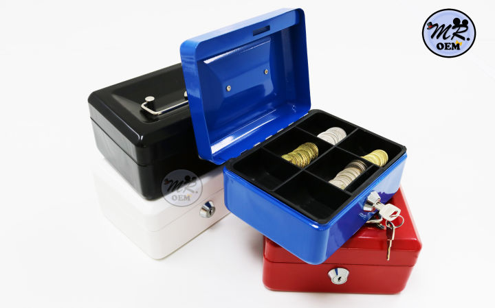 MR OEM Mini Metal Coins Cash Box Money Organizer with Keys Lock/ safety ...