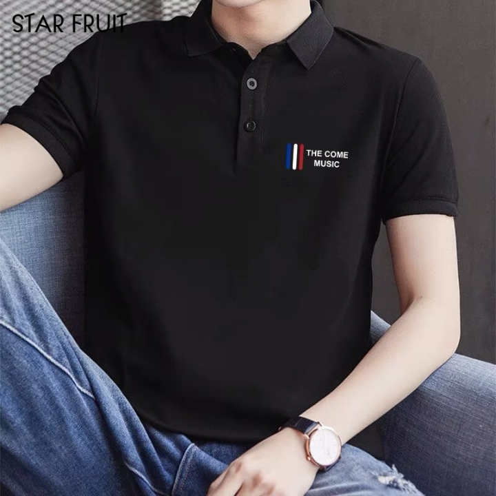 STAR FRUIT เสื้อยืดแขนสั้นผู้ชายเสื้อโปโลผู้ชายเสื้อยืดทำงานธุรกิจ ...