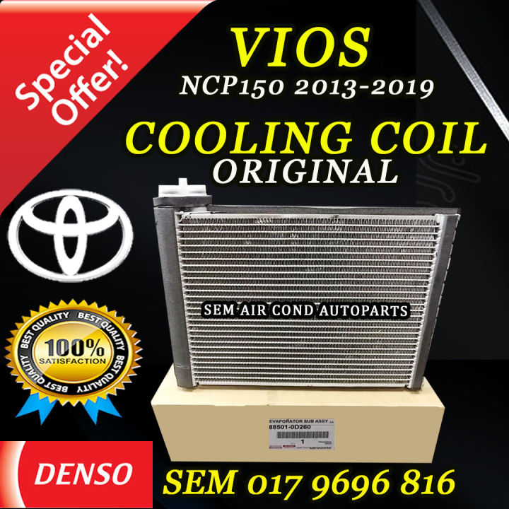 TOYOTA VIOS NCP150 2013-2019 YEAR ORIGINAL COOLING COIL/ EVAPORATOR ...