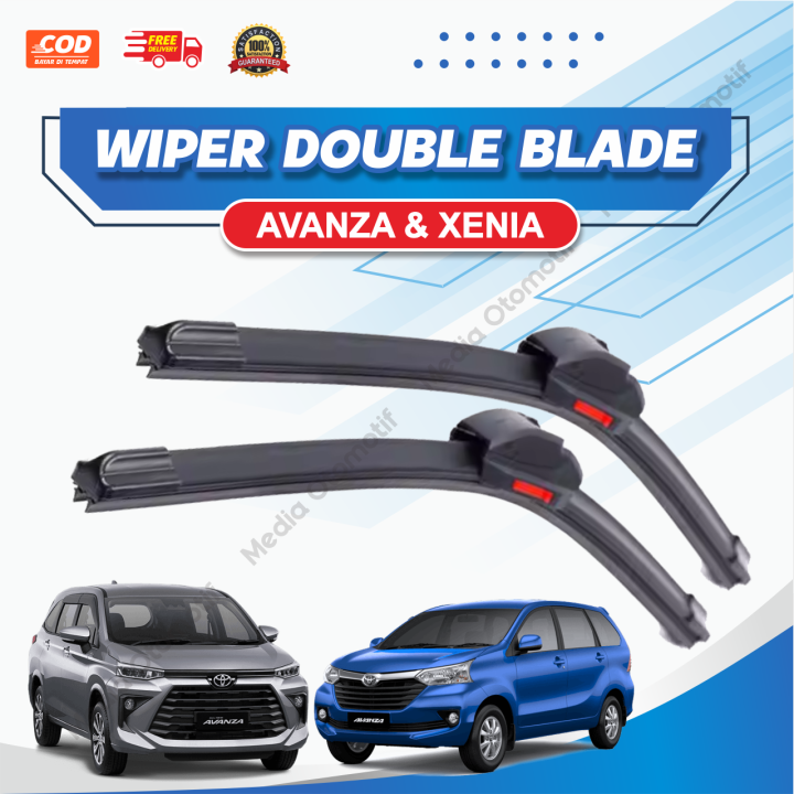 Wiper Mobil Avanza Xenia Dual Karet Dual Blade Premium Tanpa Rangka ...