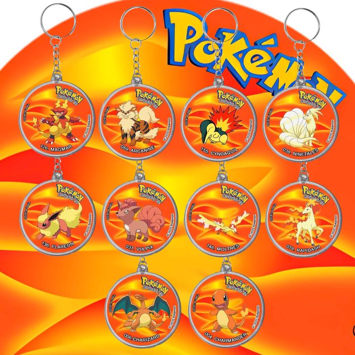 GANTUNGAN KUNCI Akrilik POKEMON TAZOS type fire | Lazada Indonesia