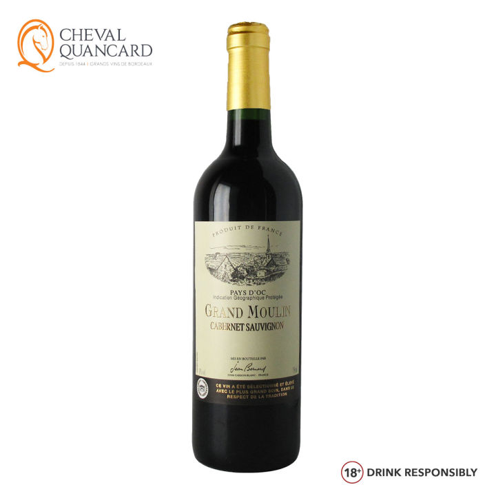 Grand Moulin Cabernet Sauvignon, Red Wine, Languedoc, France, 750ml ...