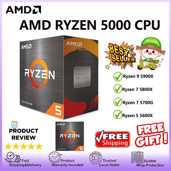 [พร้อมสต็อก] 100% เดิม AMD RYZEN 5000 CPU Ryzen 9 5900X / Ryzen 7 5800X / R7 5700X / Ryzen 7 ...