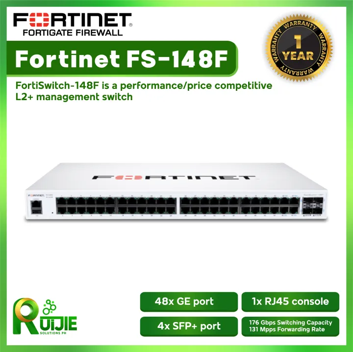 Fortinet FortiGate FortiSwitch-148F is a performance/price competitive ...