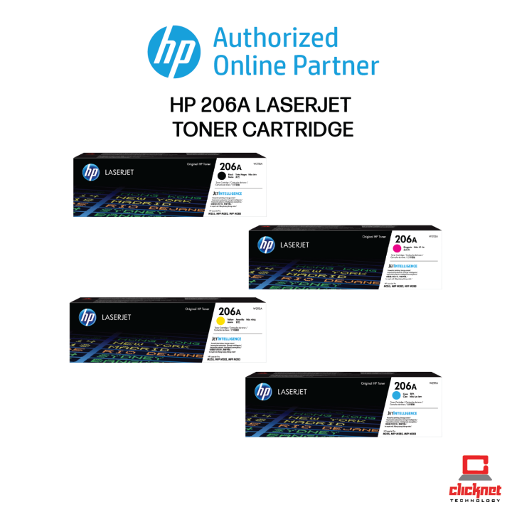 HP 206A Original Laserjet Toner Cartridge W2110A W2111A W2112A W2113A ...