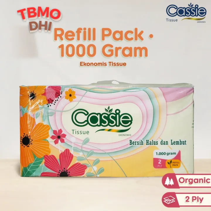 TBMO Cassie Facial Tissue 1000 Gram / 1 Kg / 1000 Sheets / Trecy / Tisu ...