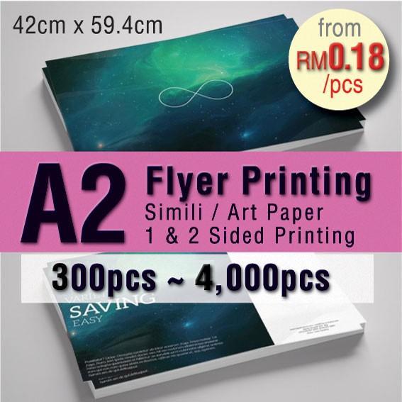 A2 Leaflet Flyer ( 42cm x 59.4cm ) Brochure catalog paper Online ...