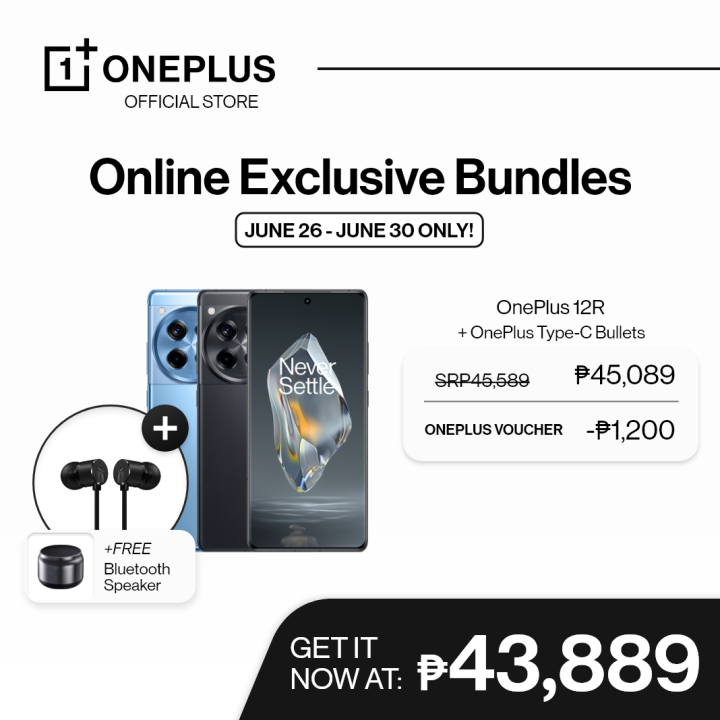 [AVAILABLE NOW | EXCLUSIVE BUNDLE] OnePlus 12R + OnePlus Type-C Bullets ...