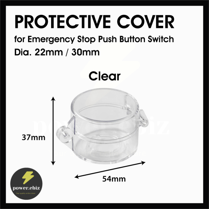 ️ Ready Stock ️ 22mm | 30mm | Clear | PC Protective Cover Flip Cover for Emergency Stop Push ...