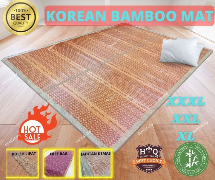 KOREAN BAMBOO SEJUK MAT FLOOR TIKAR BULUH CARPET XXL/XXL/XL BIG SIZE ...