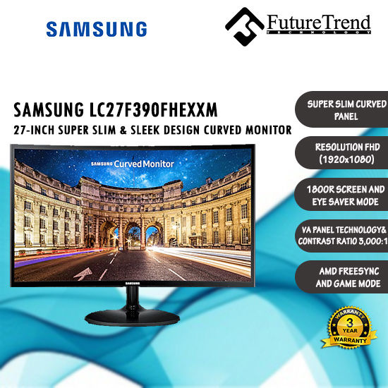Samsung LC27F390FHEXXM 27" Curved Monitor CF390 with Super Slim and ...