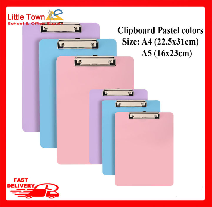Paper Document holder Clip board pastel color Size A5 & A4 | Lazada PH