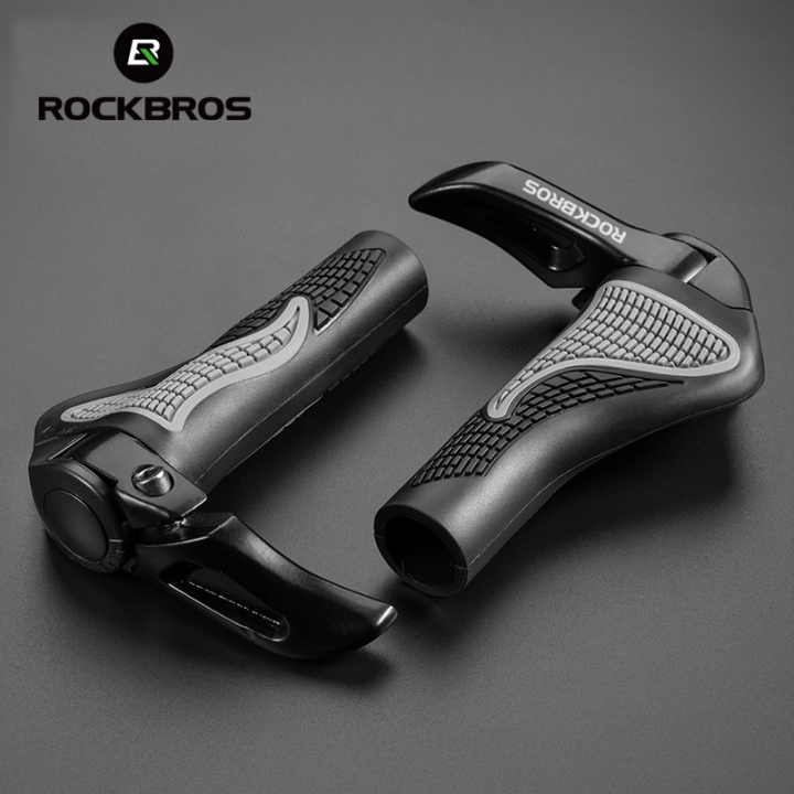 ROCKBROS Ergonomic Bike Grips Shock Absorb Aluminum Alloy Bicycle ...