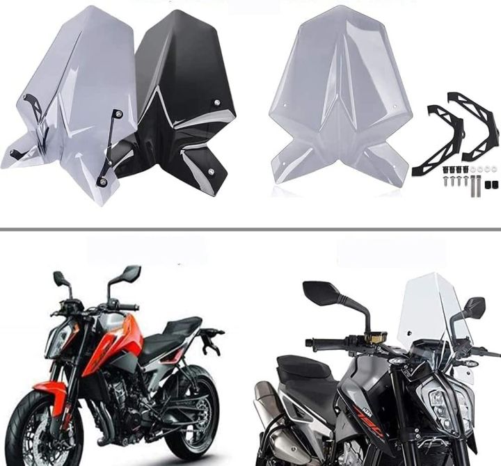 Allotmark Motorcycle Windscreen Windshield Visor Viser Deflector Screen ...