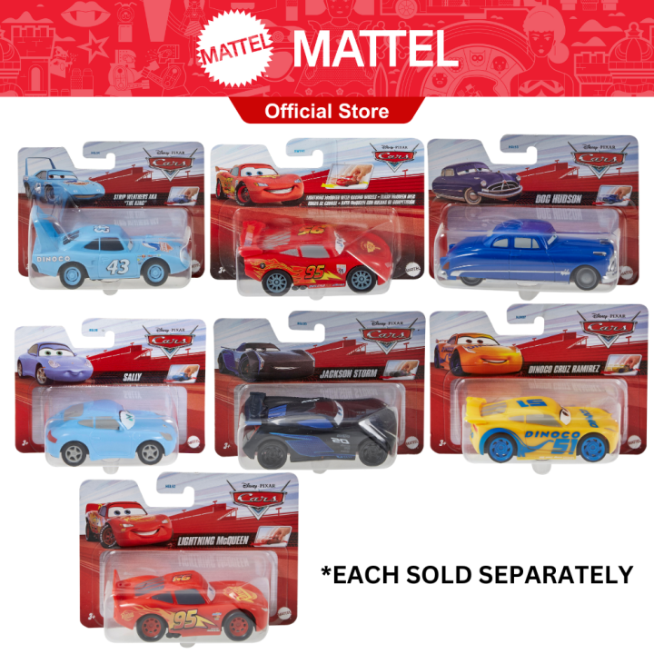 Mattel Disney Pixar Cars 3 Diecast Single Pack 1:43 Pullback Car (968C) KING, LIGHTNING MCQUEEN ...