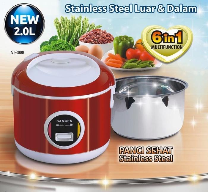 Sanken Magic Com Stainless 6in1 2 Liter SJ3000 | Lazada Indonesia