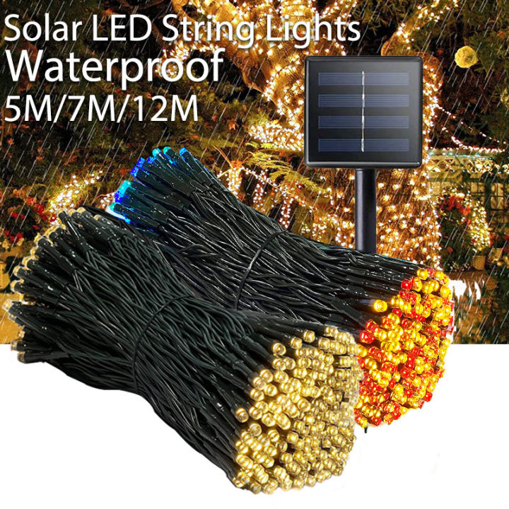 Solar Led String Fairy Light Outdoor Waterproof Christmas Decorate ...