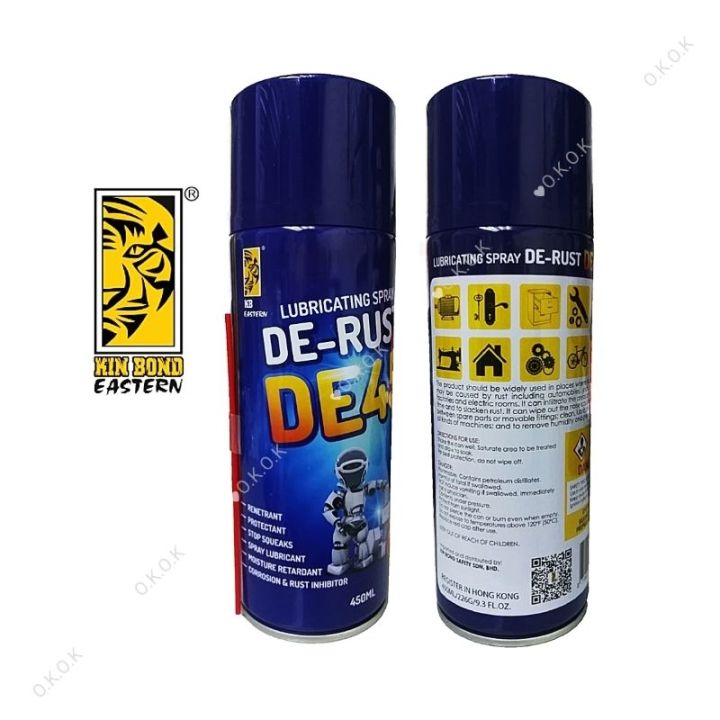 KB Eastern De-Rust DE45 Lubricating Spray 450ml | Lazada