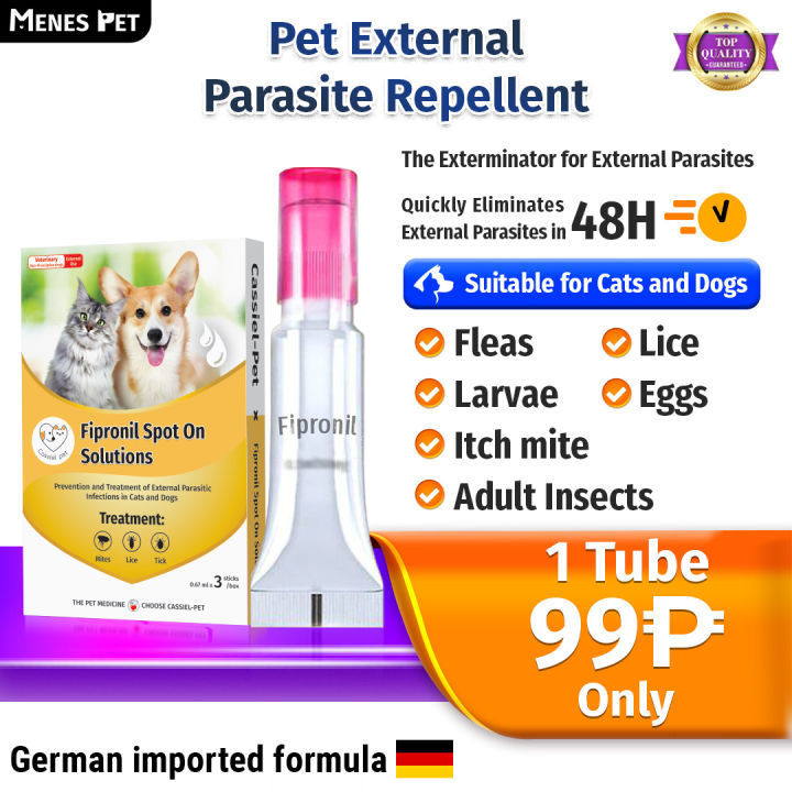 Cassiel Pet Fipronil Dewormer Anti Tick And Flea Spot Treatment Anti ...