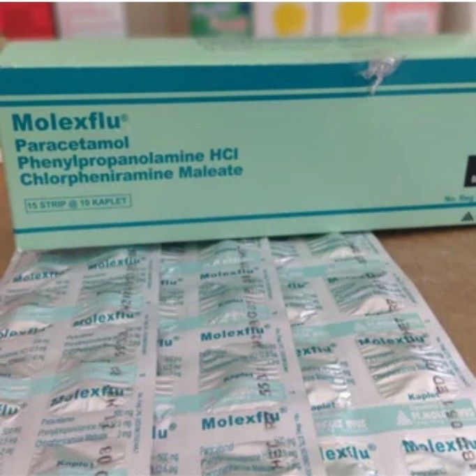 MOLEXFLU KAPLET PARACETAMOL 500MG UNTUK FLU DEMAM SAKIT KEPALA | Lazada ...