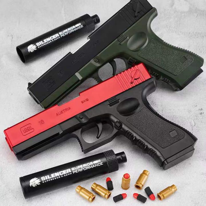 4 Designs Glock Pistol Children Soft Bullet Gun Toy Shooting Toy ...