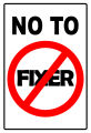 SIGNAGE NO TO FIXER PVC TYPE WATERPROOF AND NON-FADING | Lazada PH