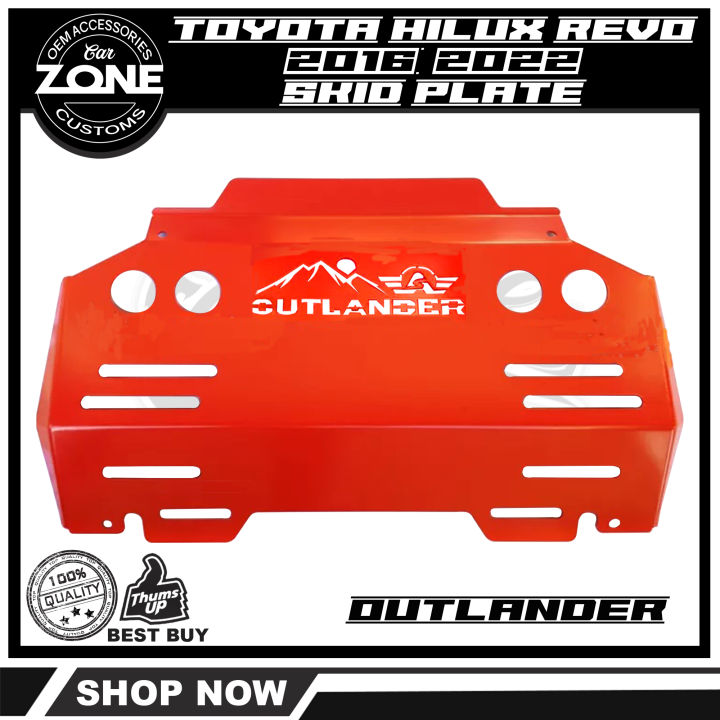 Toyota Hilux Revo 2015-2022 Outlander Metal Skid Plate (Red) | Lazada PH