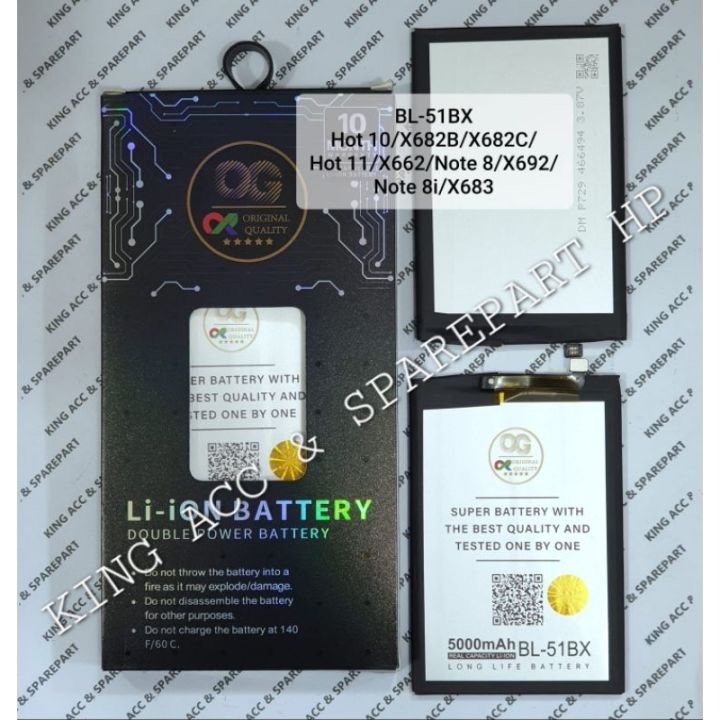 NEW OG SUPER / BATERAI BATRE BATTERY BL-51BX INFINIX HOT 10 / X682B ...