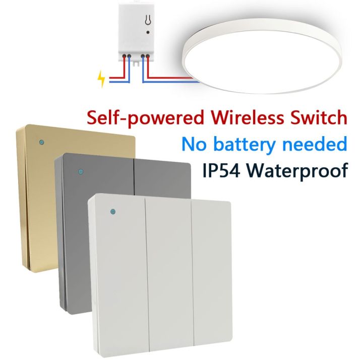 Self-Pow Wall Light Wireless Switch Self-Powered Remote Control No No ...