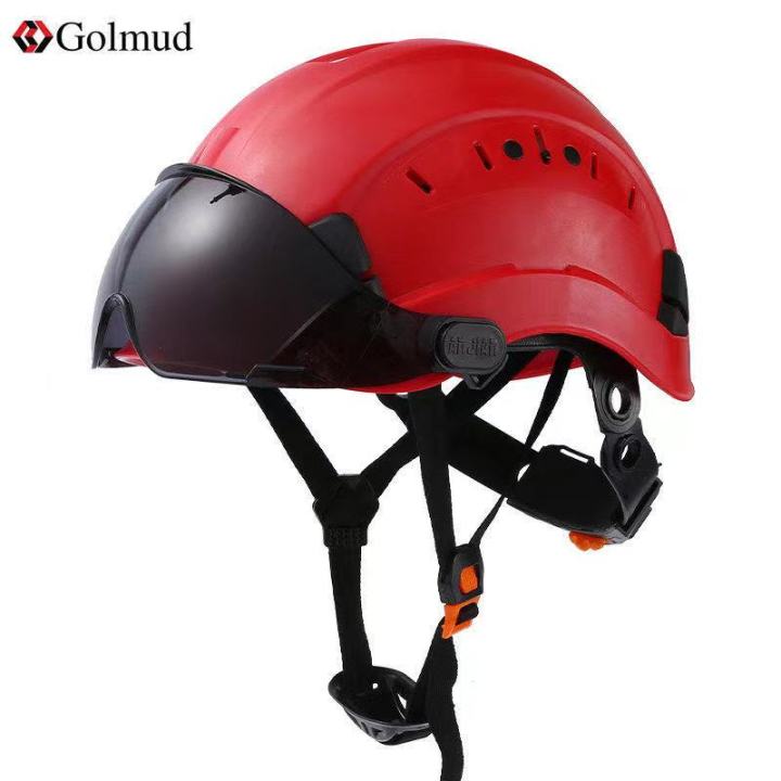 Safety hard cap-adjustable ABS helmet with sun visor -6 point ...