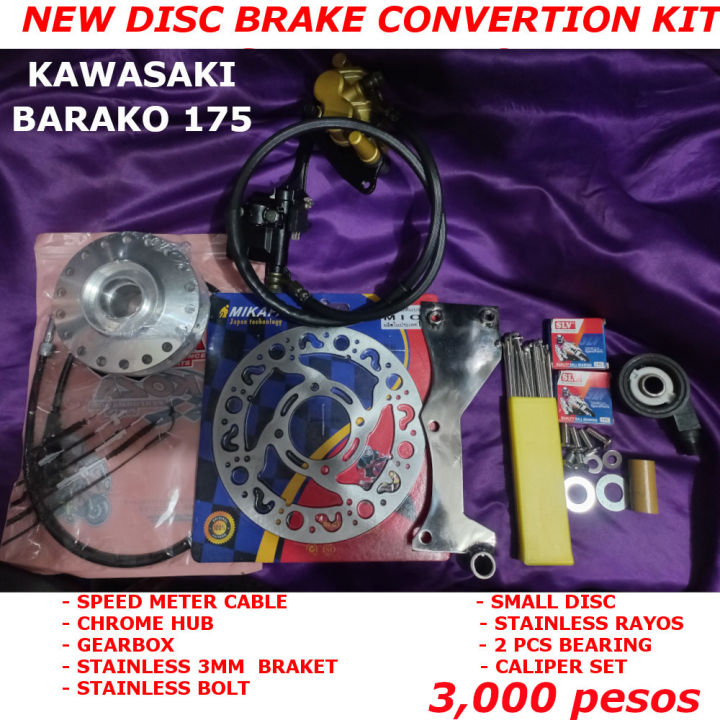 New Kawasaki Barako 175 "LIGHTEN" DISC BRAKE Conversion Kit 3,000 ...