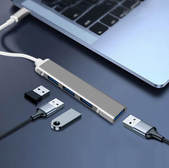 High Speed Transmission TYPE C to USB 3.0 Hub Extender, 4 Port USB ...