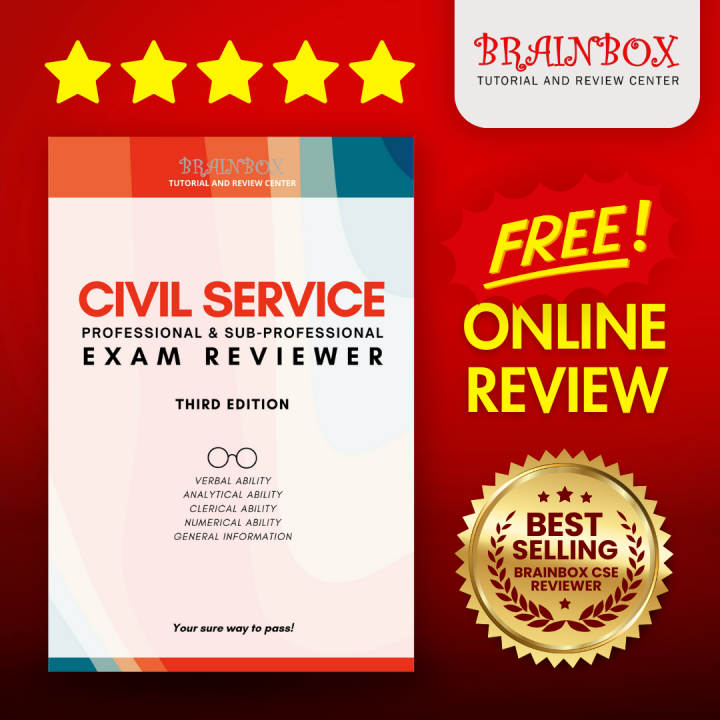 Brainbox Civil Service Exam Reviewer (3rd Edition) (c)2024 | Lazada PH