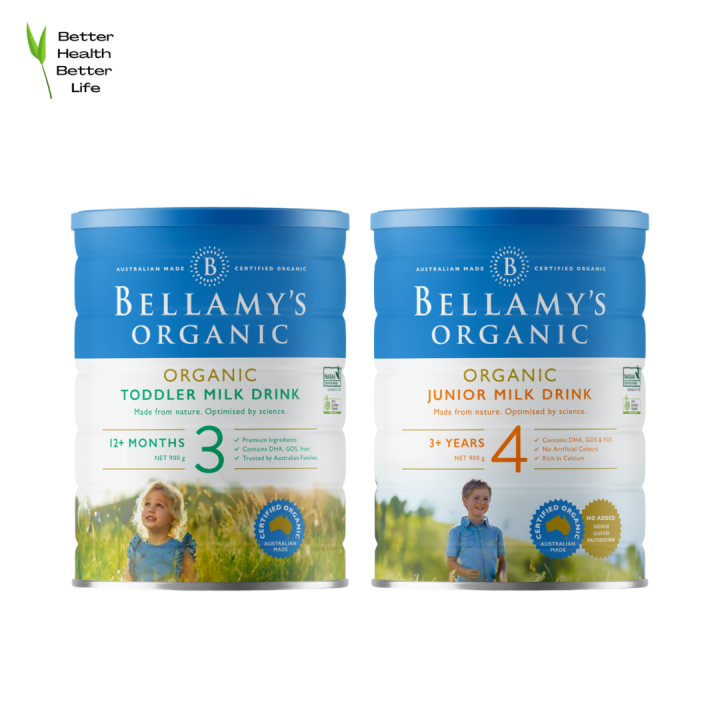 Bellamy's Organic Stage 3 | Stage 4 Toddler Milk - 1 tin - 3 tins - 6 ...