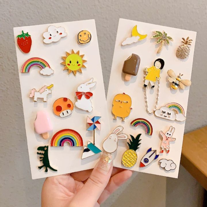 Cartoon Brooch Lovely Japanese Ins Style Pin Badge Individual Neckline ...