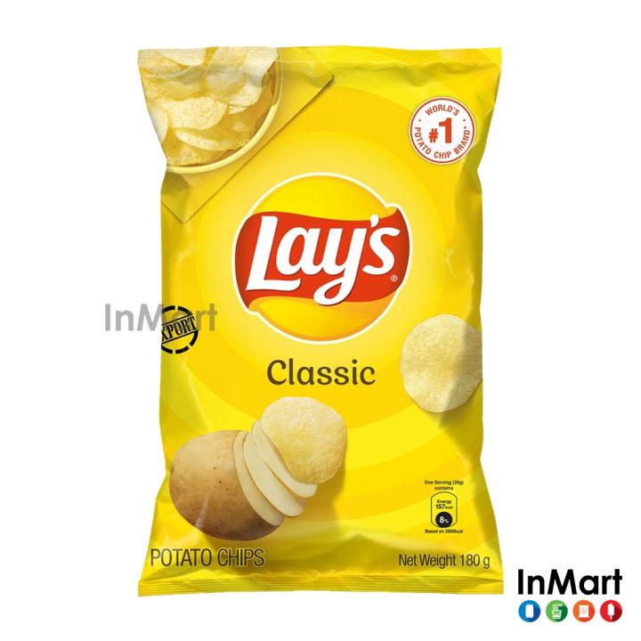 Lays Potato Chips Classic 170g 乐事马铃薯片 经典原味大包装 Lay Lay's | Lazada