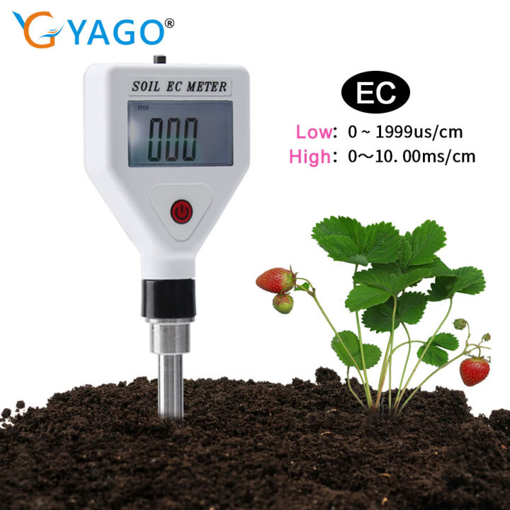 RCYAGO Digital LCD Soil Tester, Soil EC Meter, Measure PPM in the Soil ...